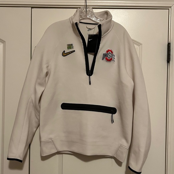 Nike | Shirts | Mens Nike Tech Fleece Half Zip Top Ohio State Buckeyes ...